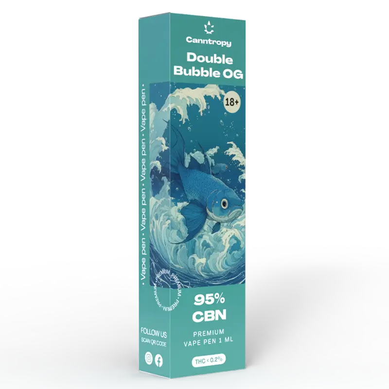 Canntropy CBN Vape Pen Double Bubble OG, 95 % CBN, 1ml