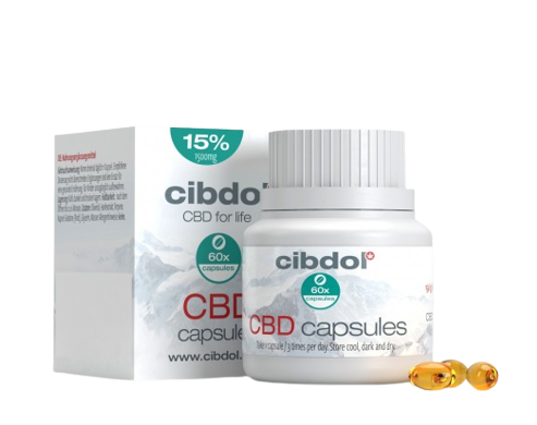 Cibdol minkštos gelio kapsulės 15% CBD, 1500 mg CBD, 60 kapsulės