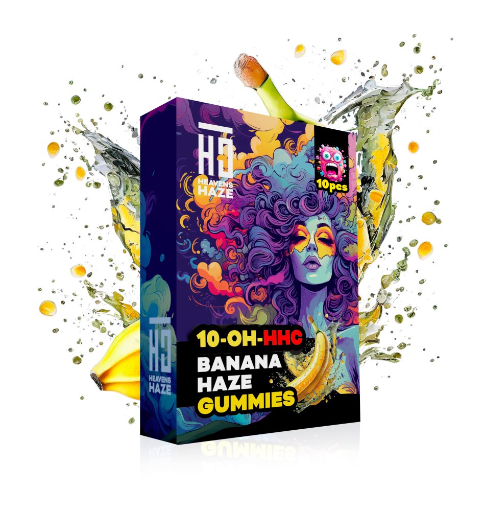 Heavens Haze 10-OH-HHC Gomas Banana Haze, 10 unidades