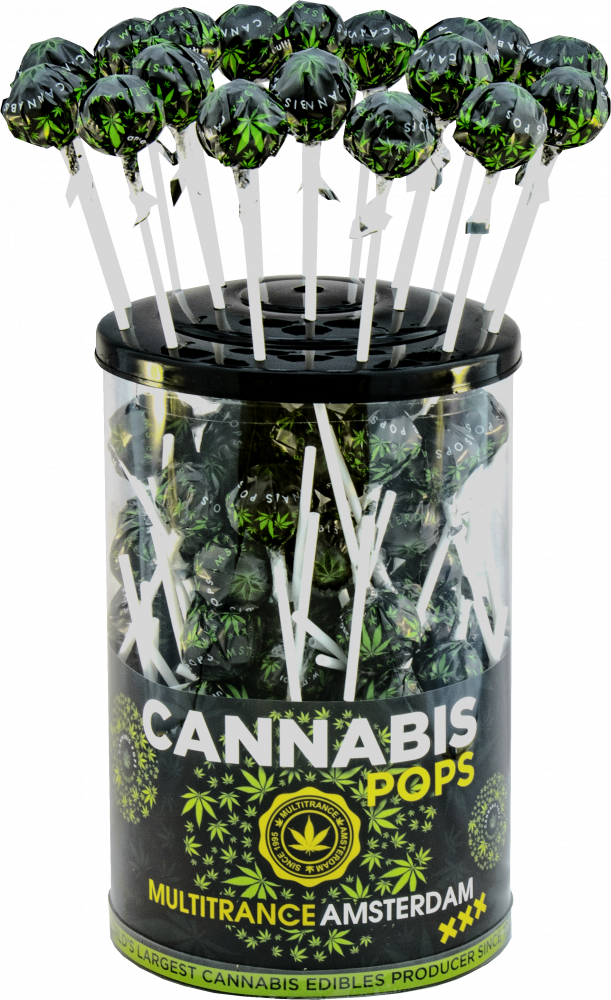 Cannabis Space Pops – vitrininis konteineris (100 saldainių), 1800 g